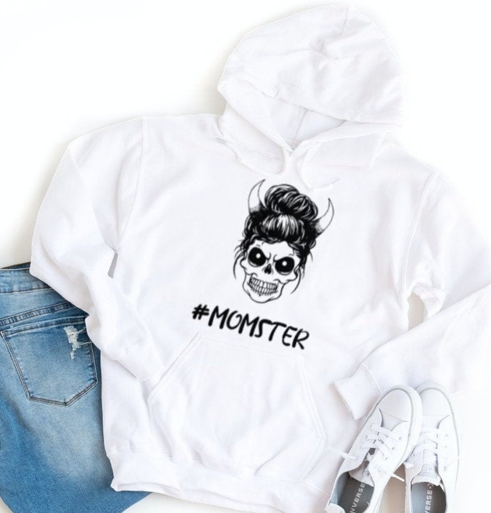 Momster Svg Mom of Monsters Svg Halloween Messy Bun Svg - Etsy