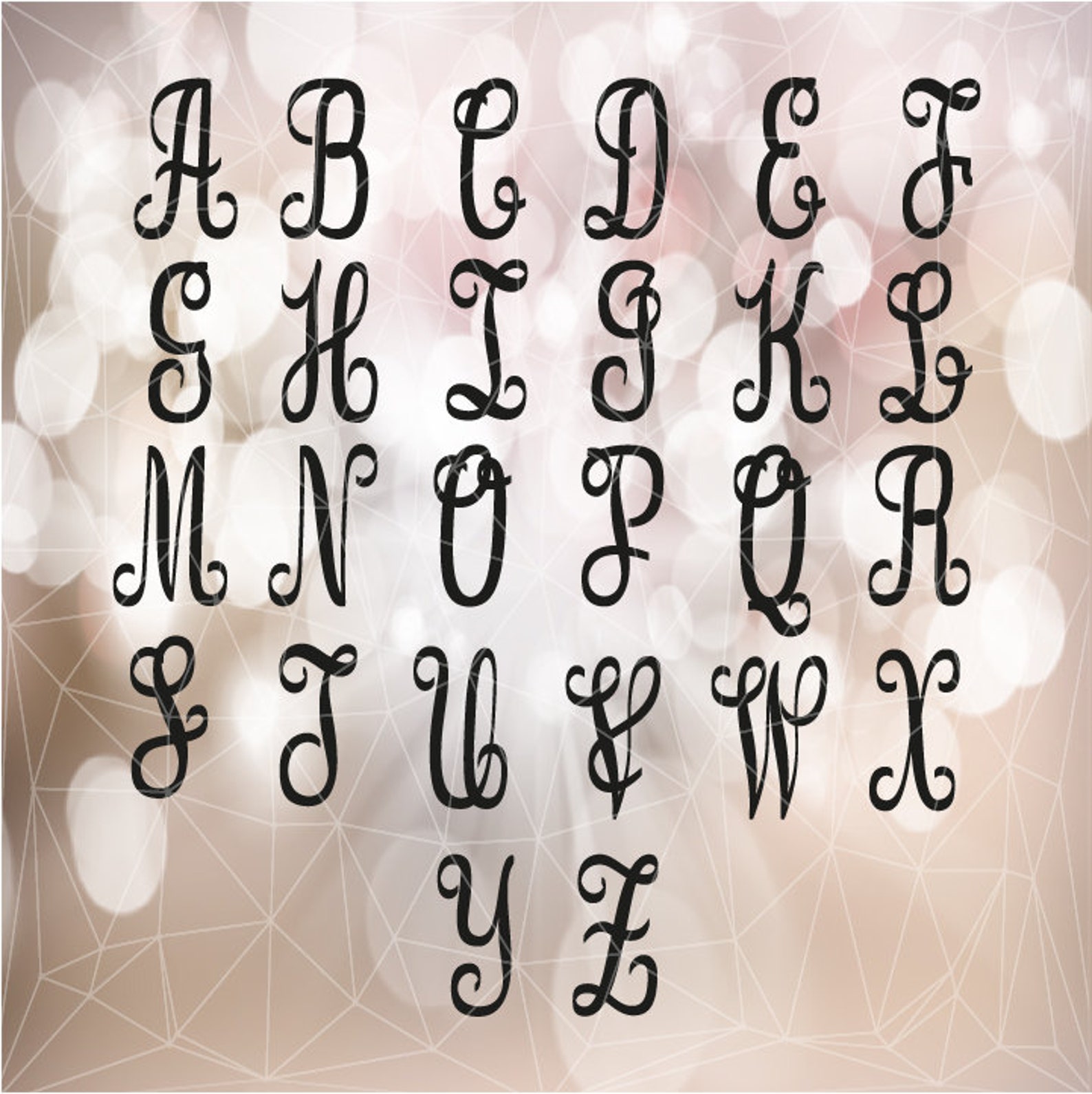 Monogram SVG Monogram Letters Eps Monogram Template - Etsy