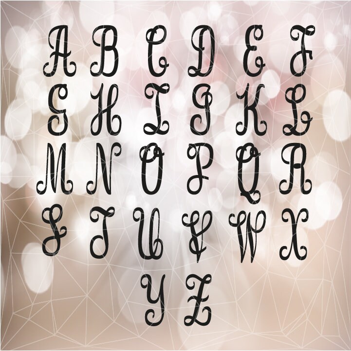 Monogram SVG Monogram Letters Eps Monogram Template | Etsy