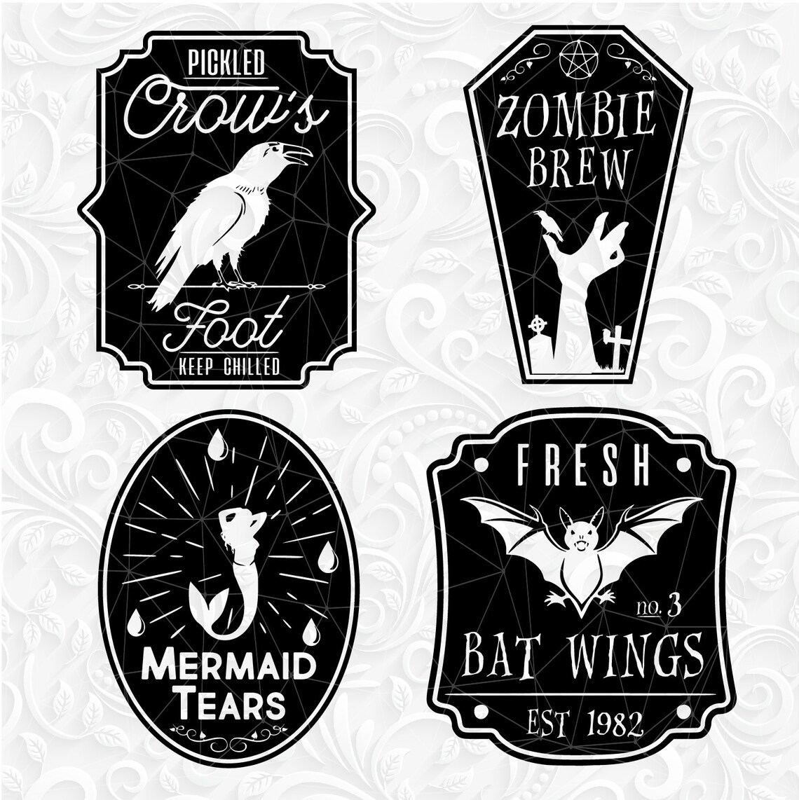 12 Labels Bundle. Halloween Label SVG Bundle. Halloween Svg, Witch ...