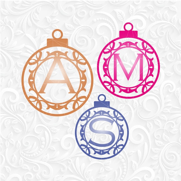 Christmas Monogram Svg - Etsy