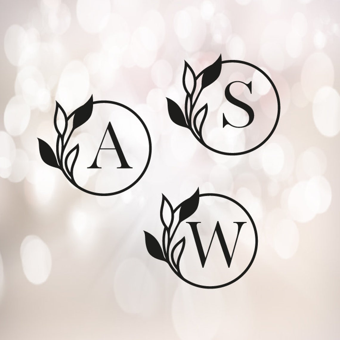 Monogram SVG Monogram Letters Eps Circle Monogram Template | Etsy