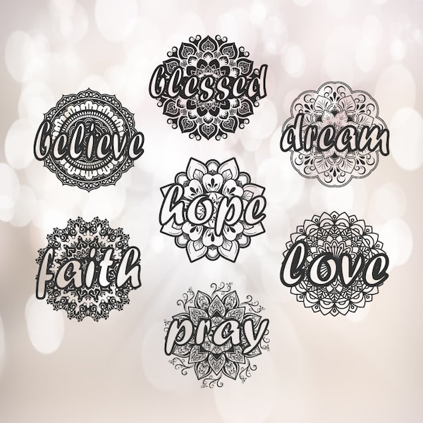 Faith Mandala Svg - Etsy