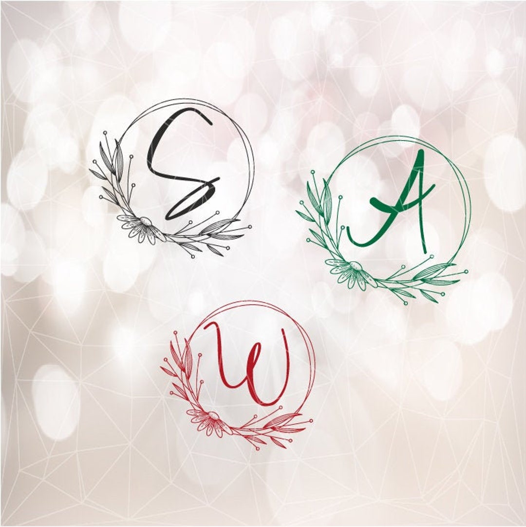 Flower Circle Monogram Svg Digital File. Monogram Circle Flower Eps ...