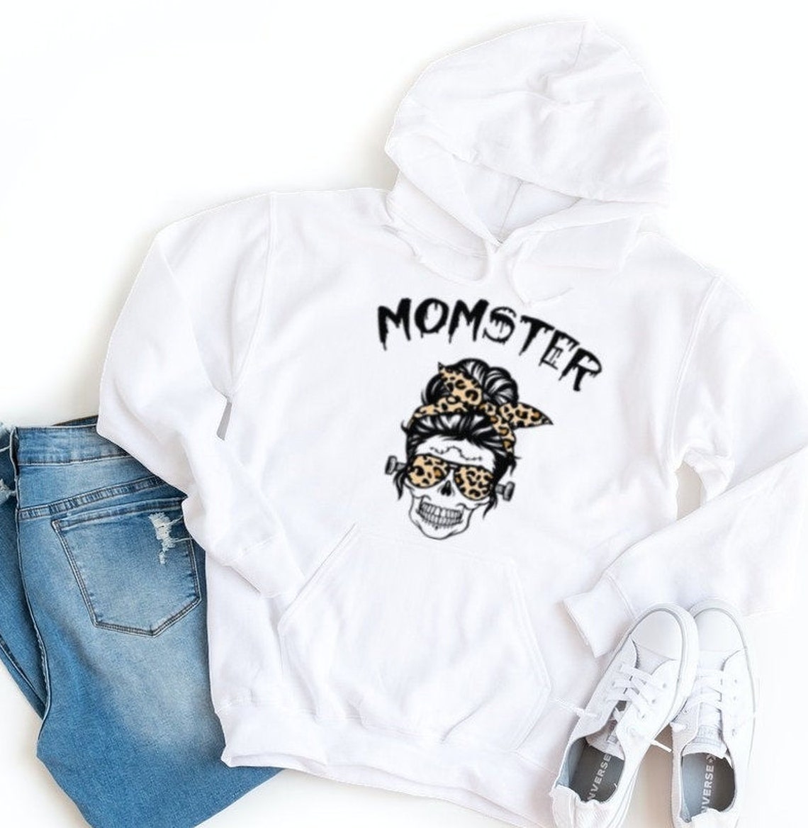 Momster Svg Mom of Monsters Svg Halloween Messy Bun Svg - Etsy