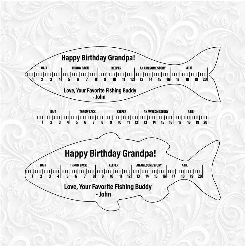 Fish Ruler Father's Day Sign Svg, Png, Dxf, Eps. Father's Day and ...