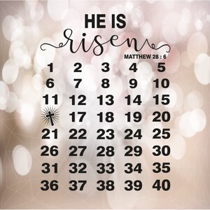 Easter Calendar Svg, Easter Countdown Calendar Svg, Easter Decor Svg ...