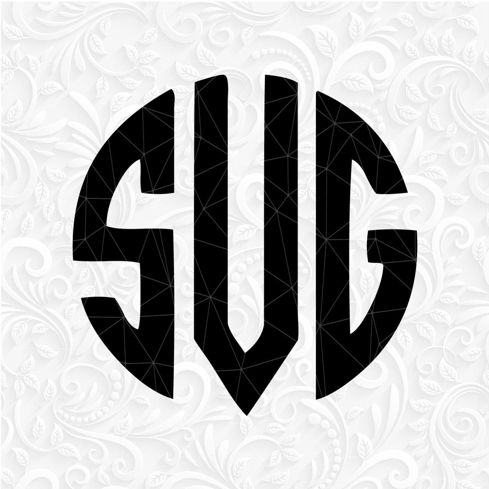 Monogram SVG. Round Alphabet Monogram Svg, Eps, Png, Dxf. Round Letters ...