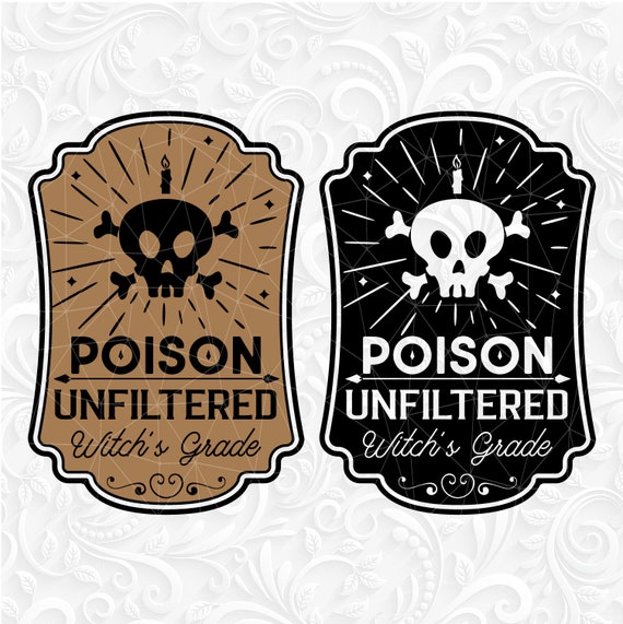 Unfiltered Poison SVG Halloween Label Svg. Halloween Label - Etsy Finland