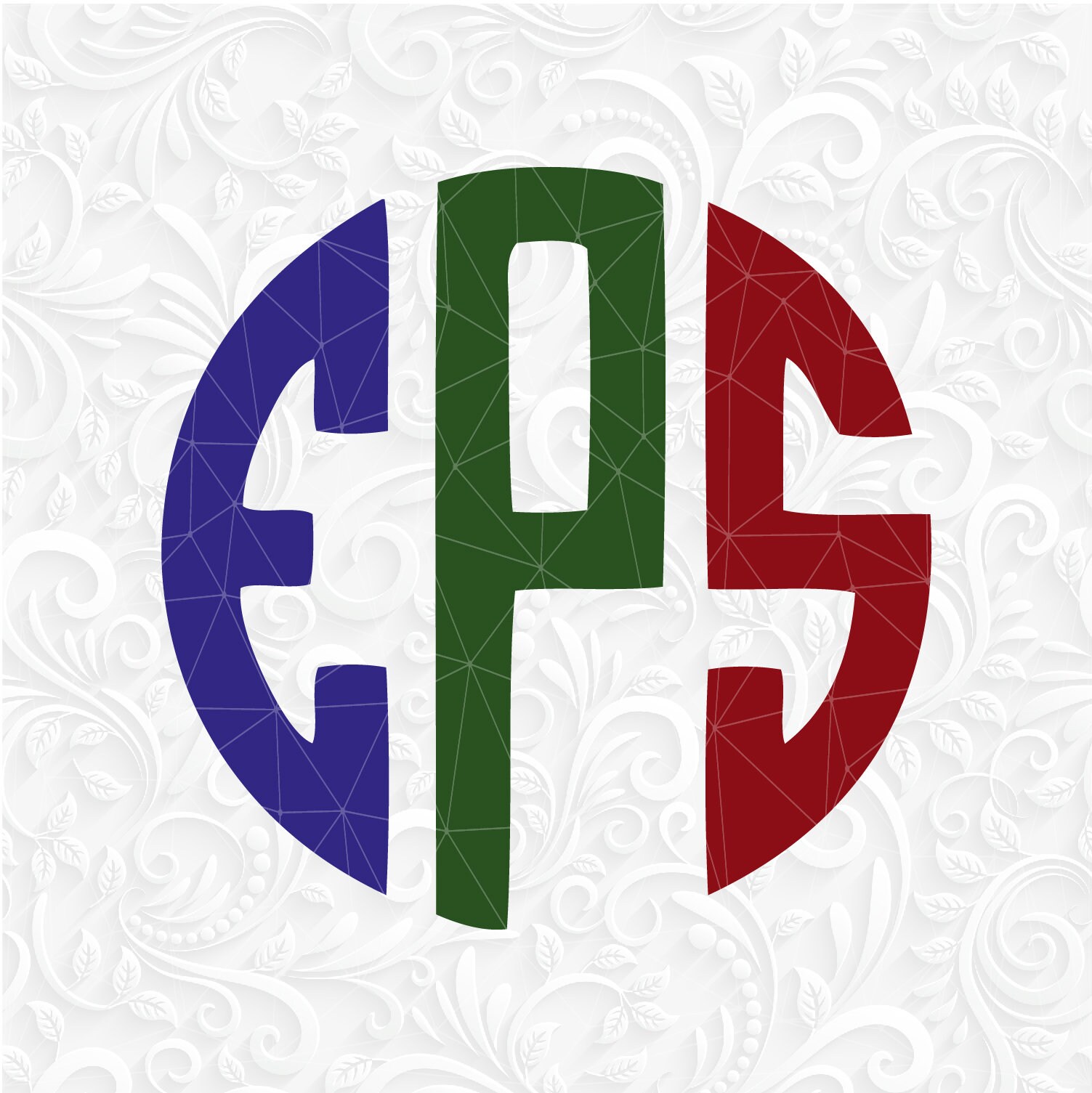 Monogram SVG. Round Alphabet Monogram Svg Eps Png Dxf. - Etsy Canada