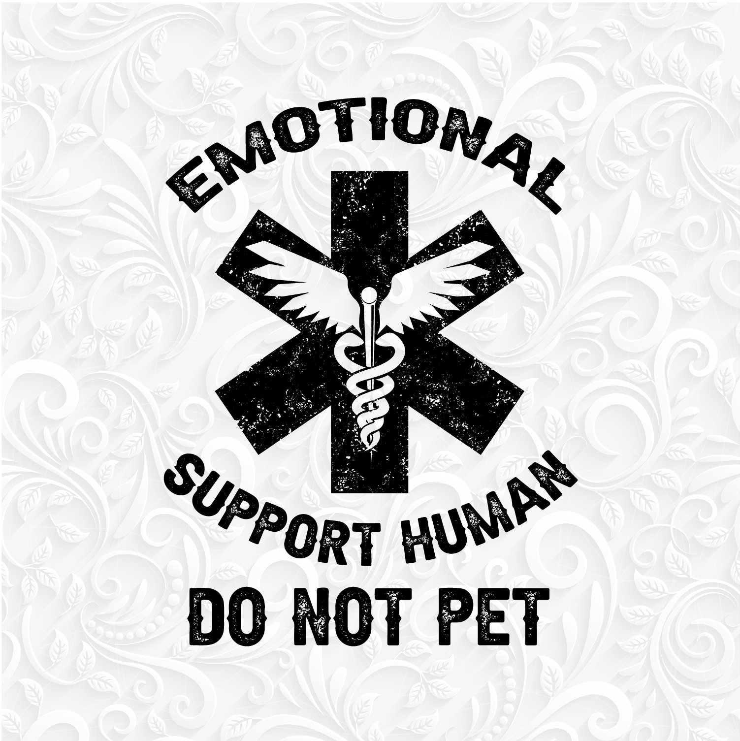 Emotional Support Human Do Not Pet Svg Png Eps Dxf. Funny - Etsy