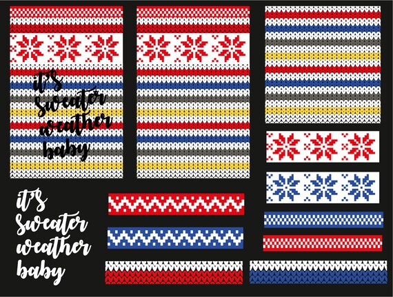 Pattern Sweater Weather svg It's Sweater Weather Baby | Etsy