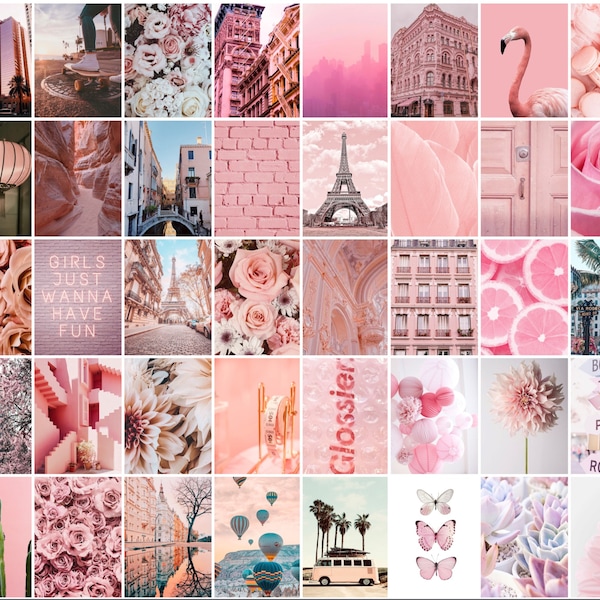 Pink Collage Kit - Etsy