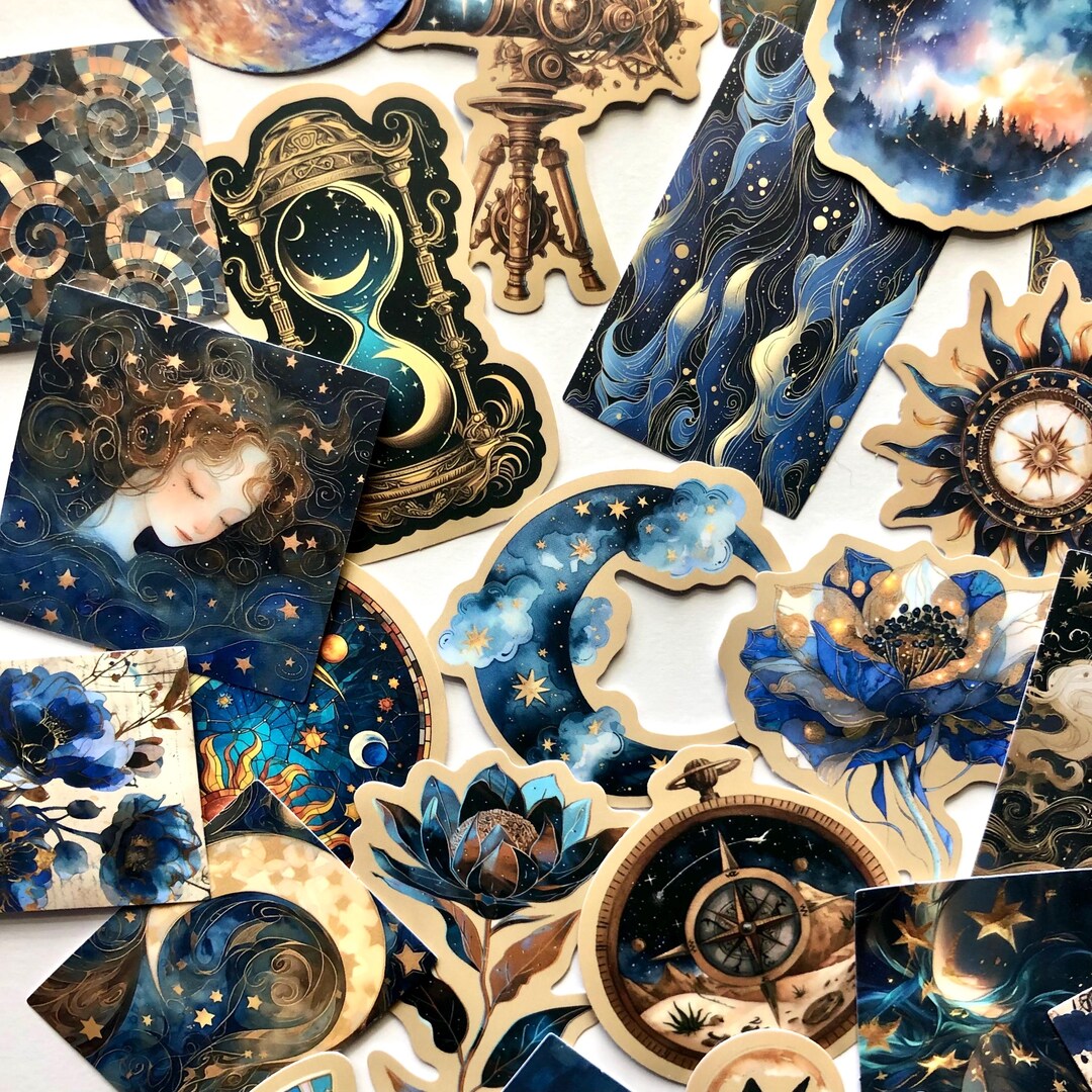 Celestial Stickers Pack 50PCS Astrology Aesthetic Stickers, Moon ...