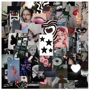 50pcs Grunge Pinterest Stickers, Downtown Girl Aesthetic, Dorm Room ...