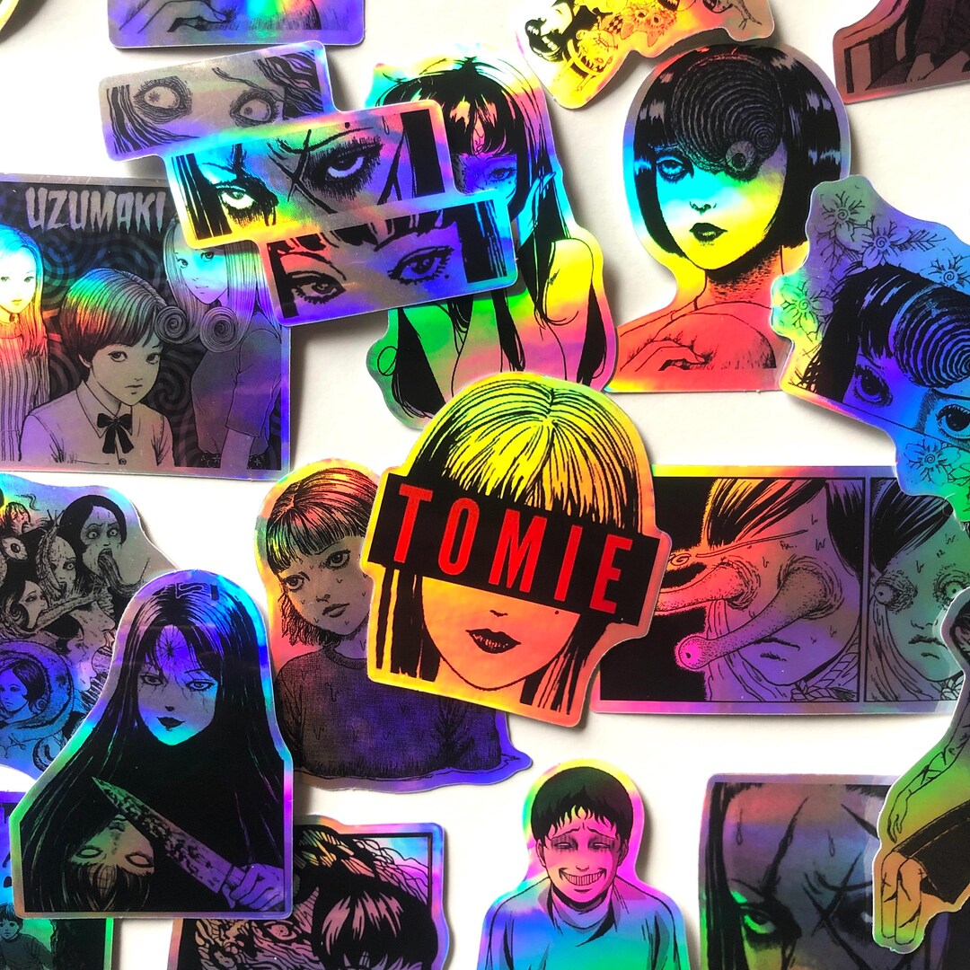 50pcs Tomie Stickers, Junji Ito Sticker Pack, Holographic Dark Horror ...