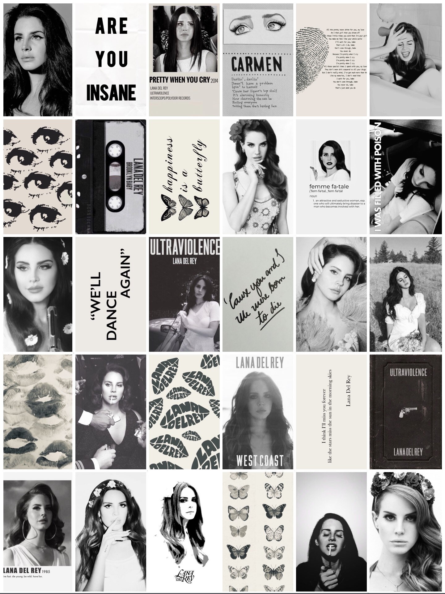 Lana Del Rey Tumblr Collage
