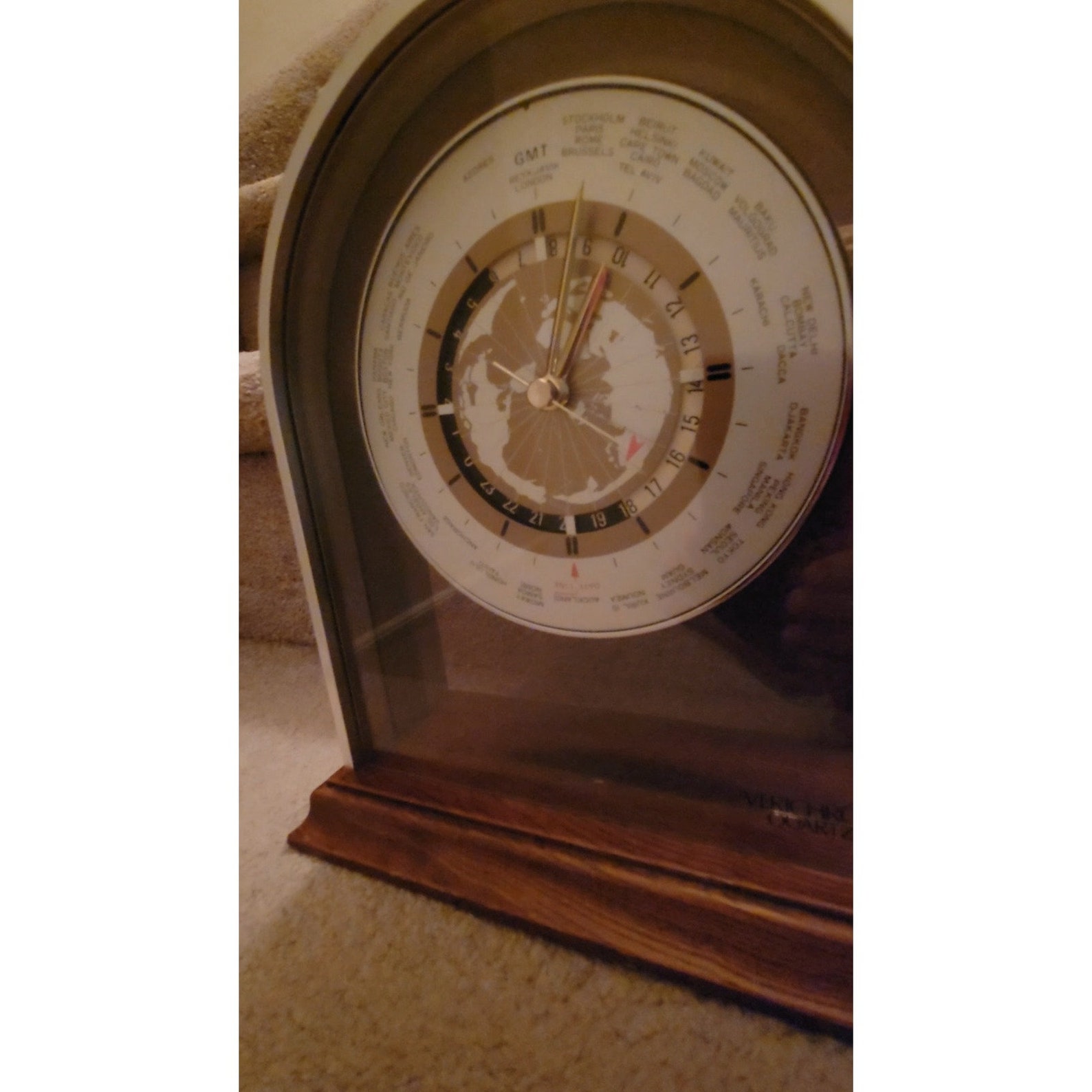 Vintage Verichron World Clock Airplane Second Hand Shelf - Etsy