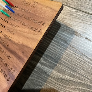 Phase 10 Game Board 6 Player - Custom Made - FREE Personalization ...