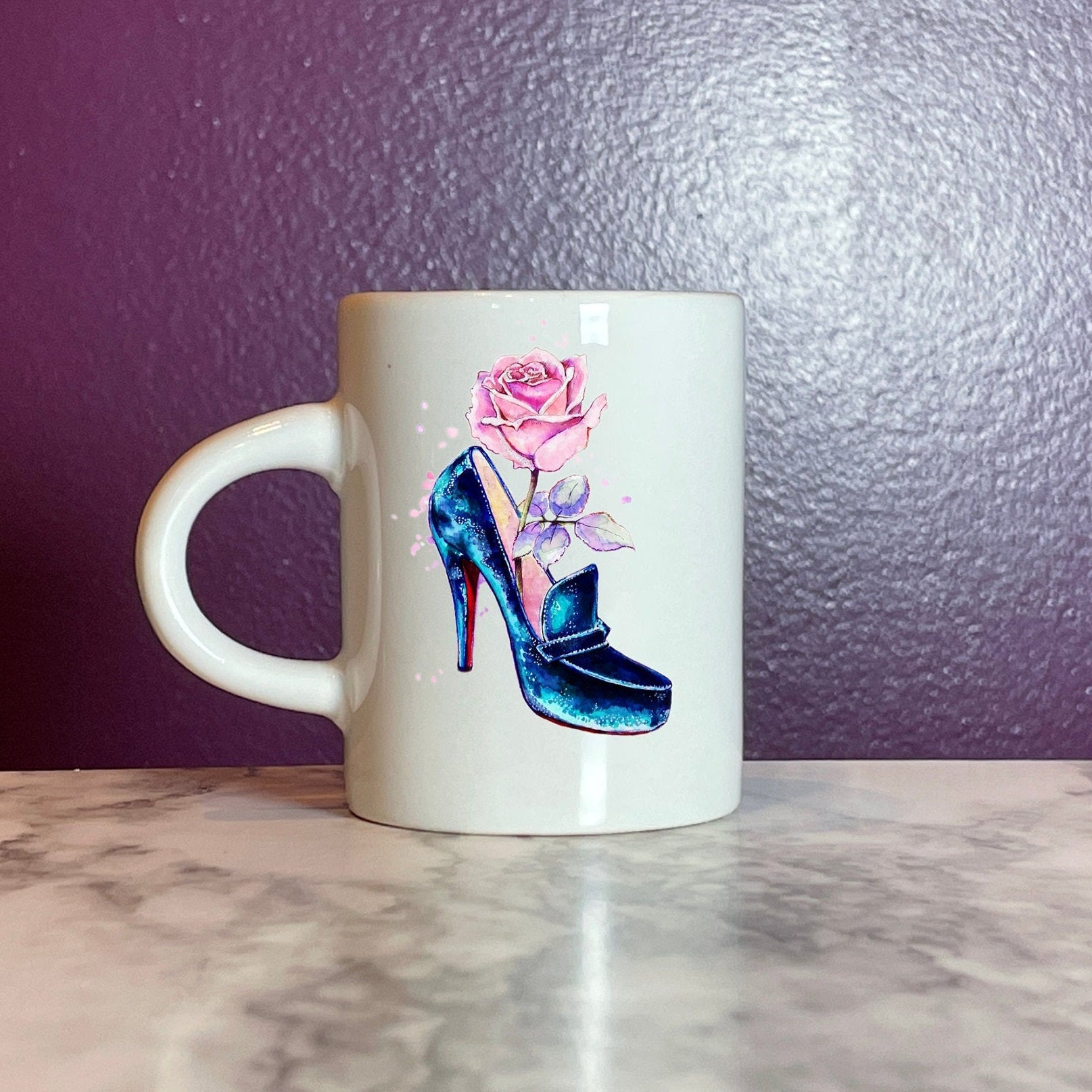 High Heel Shoe Floral Mug 3 Sizes and 3 Styles to Choose | Etsy