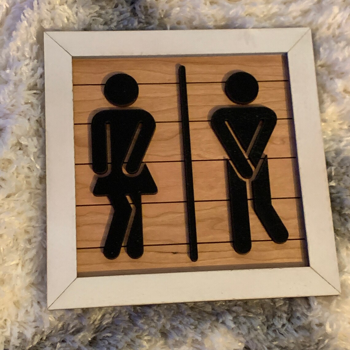Funny Bathroom Sign Humorous Restroom Wall Decor Restroom | Etsy