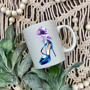 High Heel Shoe Floral Mug 3 Sizes and 3 Styles to Choose Espresso Mug ...