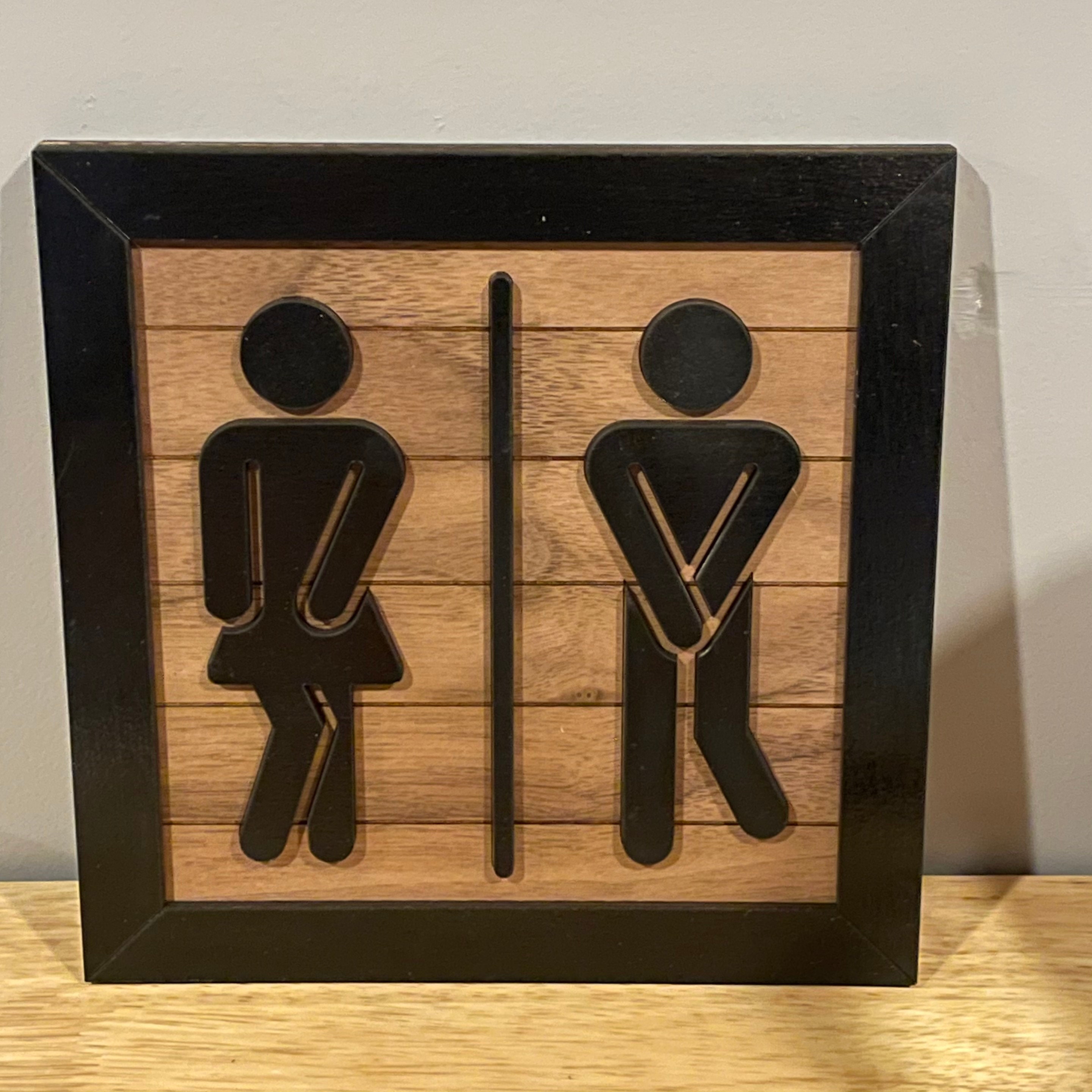 Funny Bathroom Sign Humorous Restroom Wall Decor Restroom | Etsy