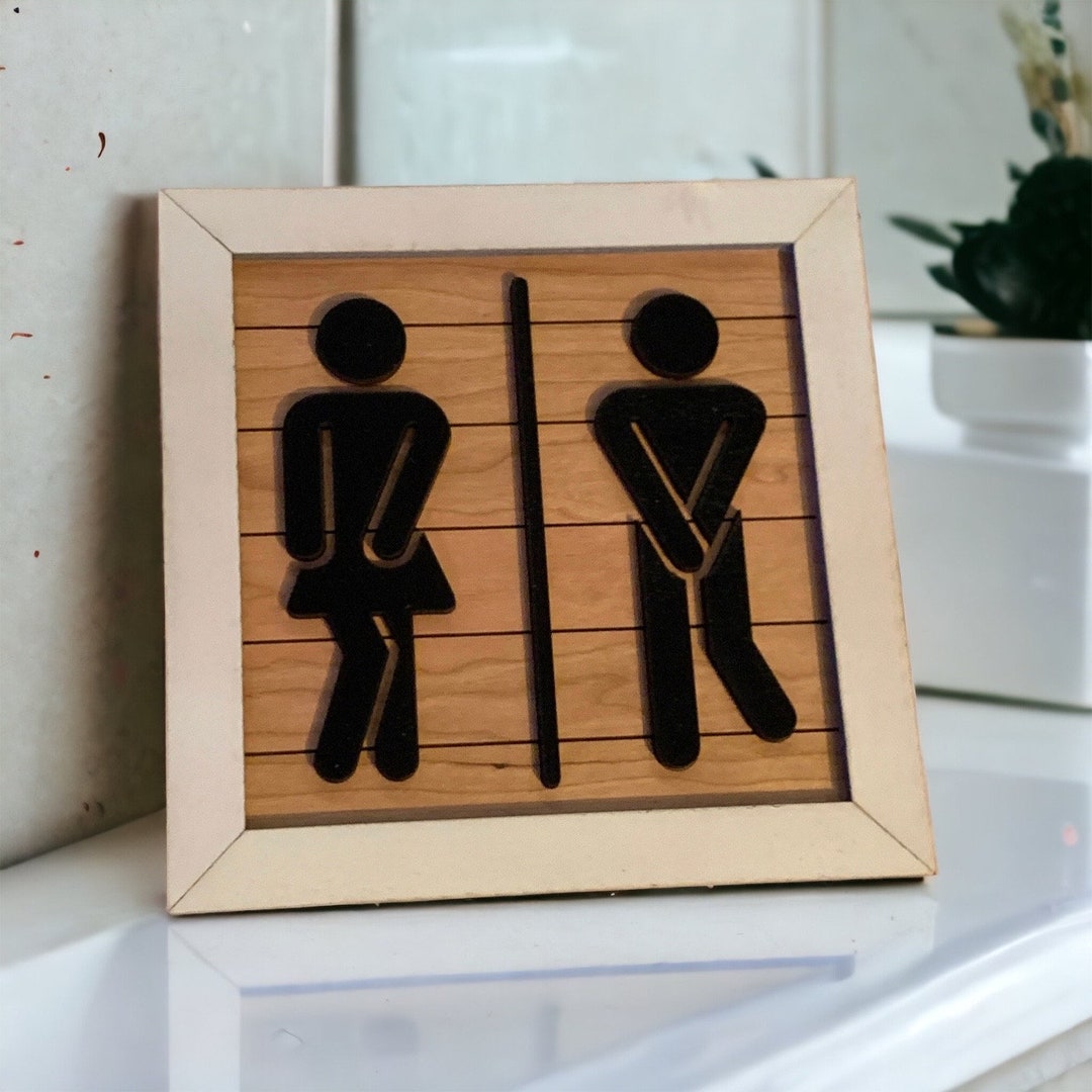 Funny Bathroom Sign - Humorous Restroom Wall Decor - Restroom Wall ...