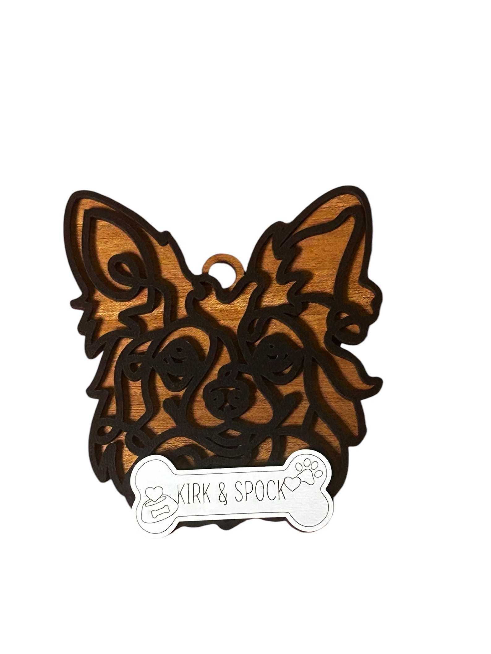 Papillon Gifts, Papillon Dog Ornament, Pet Ornament, Modern Line Art ...