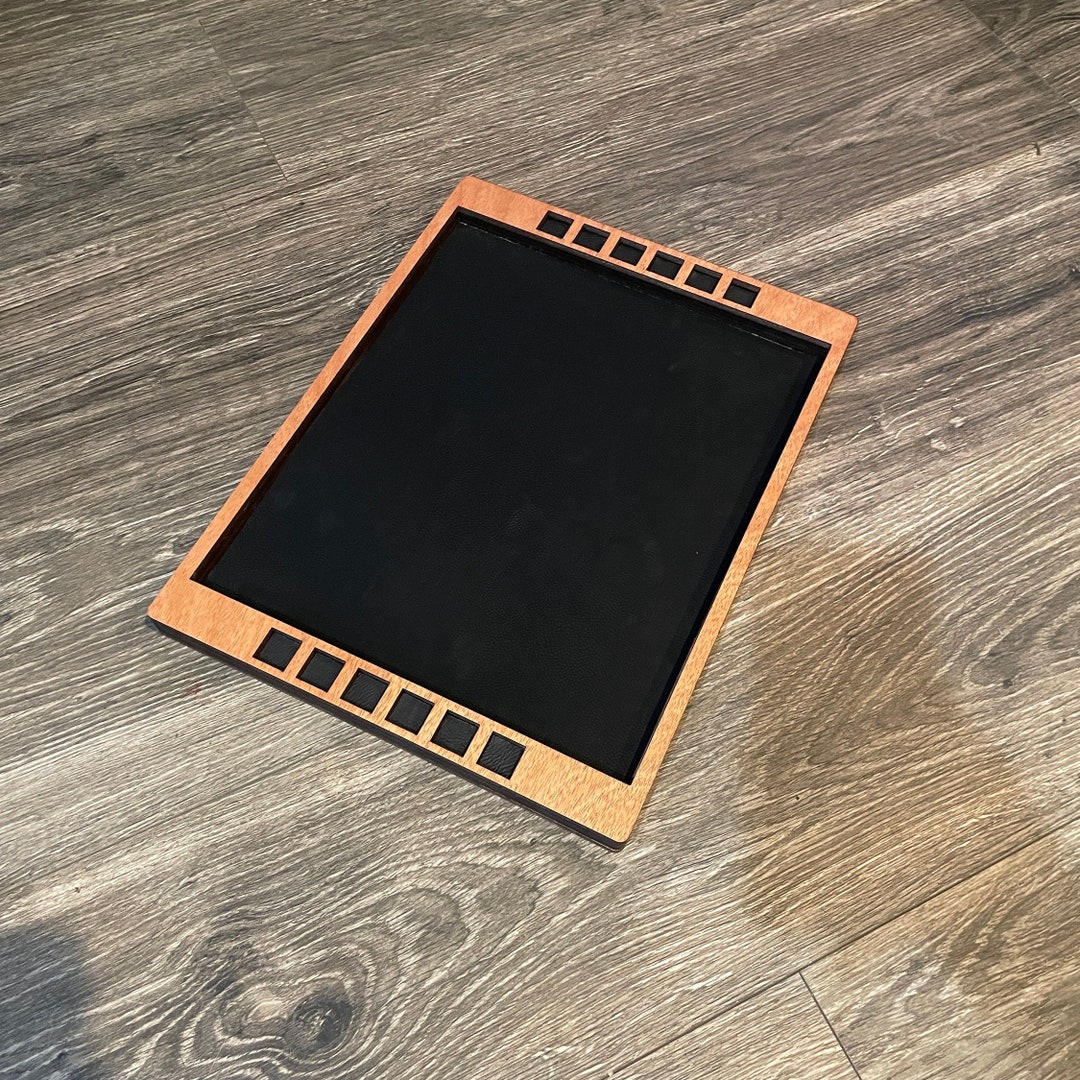 Extra Large Wood Dice Tray With Leatherette, Extra Large Dice Tray ...