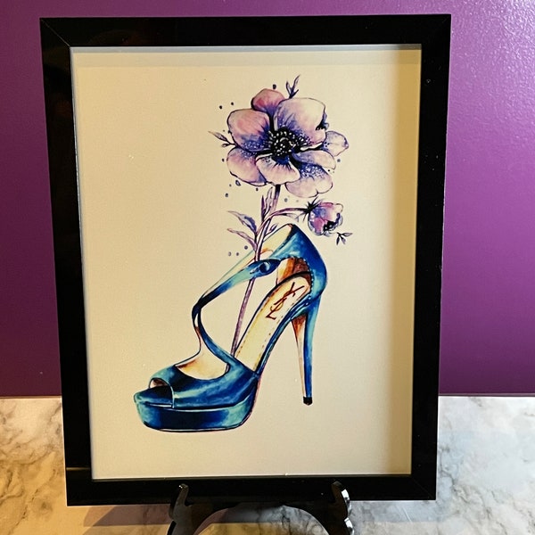 Framed High Heel Wall Art - Etsy