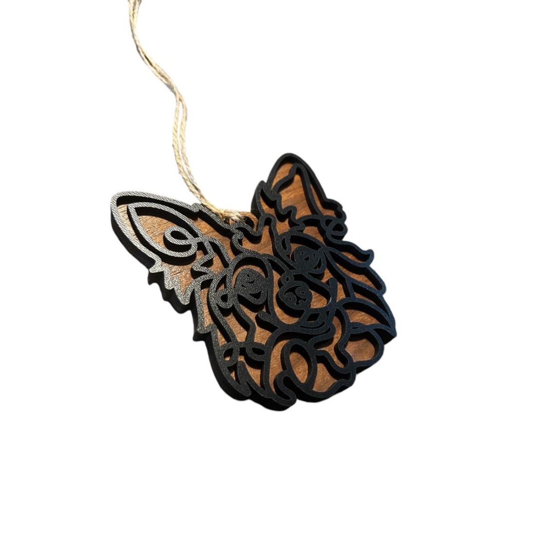 Papillon Gifts, Papillon Dog Ornament, Pet Ornament, Modern Line Art ...