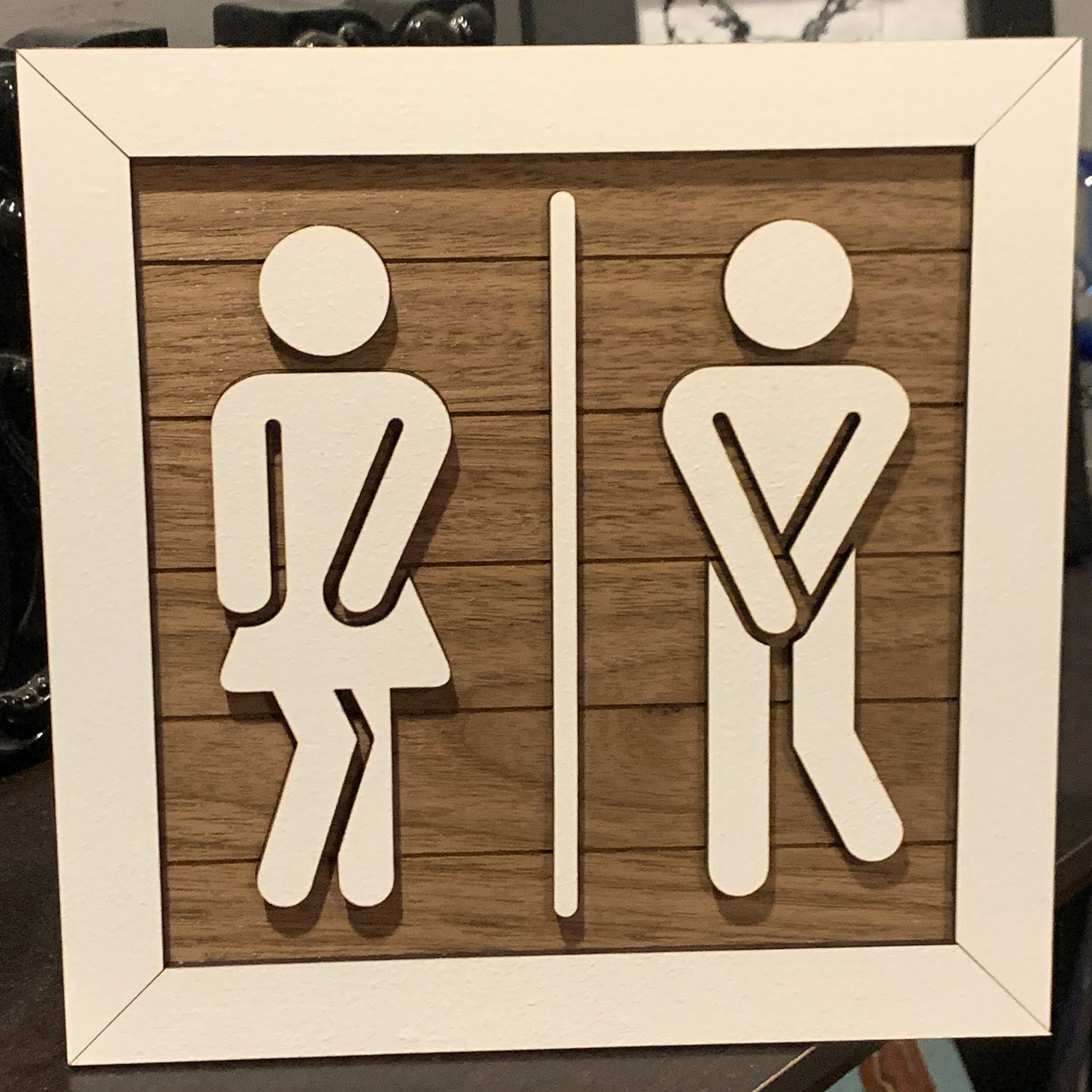 Funny Bathroom Sign Humorous Restroom Wall Decor Restroom | Etsy