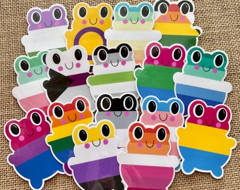 Pride Frog Sticker - Etsy