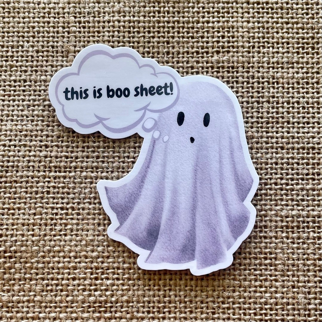 Boo Sheet Sticker Funny Halloween Decal Water Resistant - Etsy