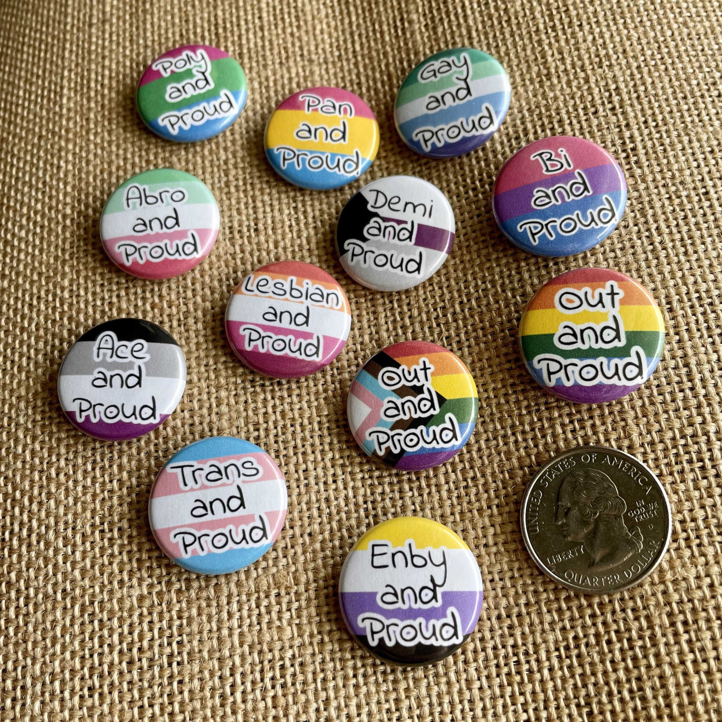 New Size Loud and Proud Pin LGBT Pins LGBTQ Buttons Large | Etsy
