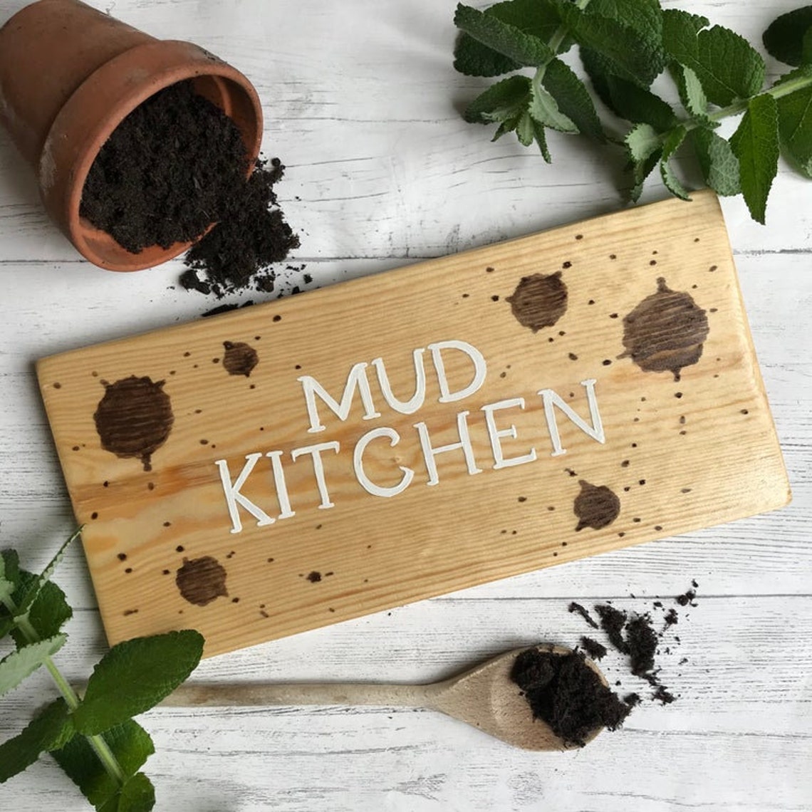 Hand Painted Mud Kitchen Sign | Etsy UK