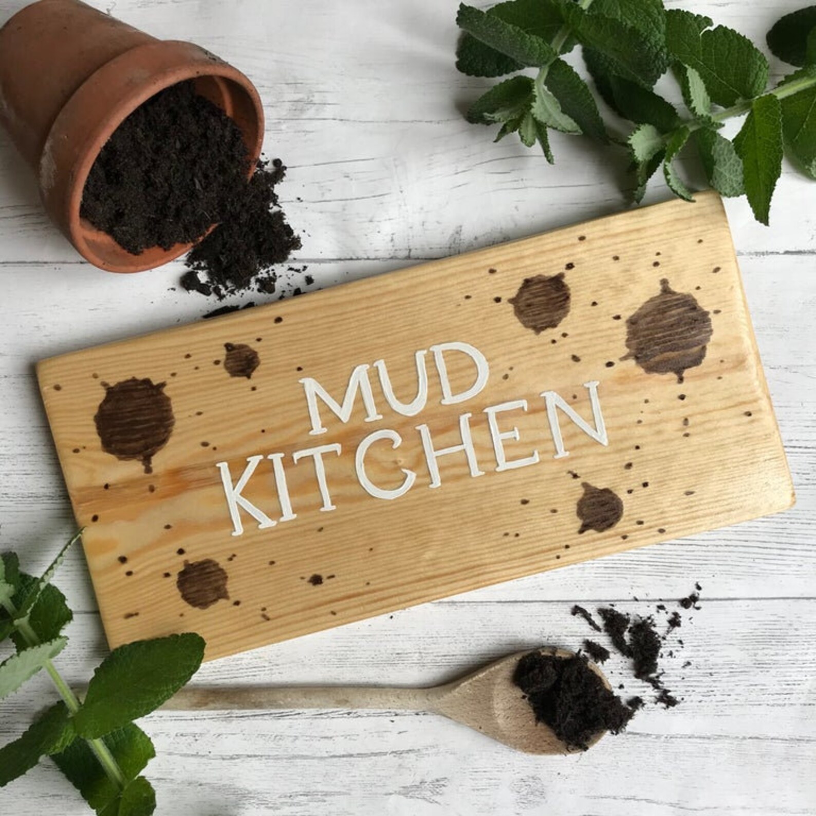 Hand Painted Mud Kitchen Sign | Etsy UK