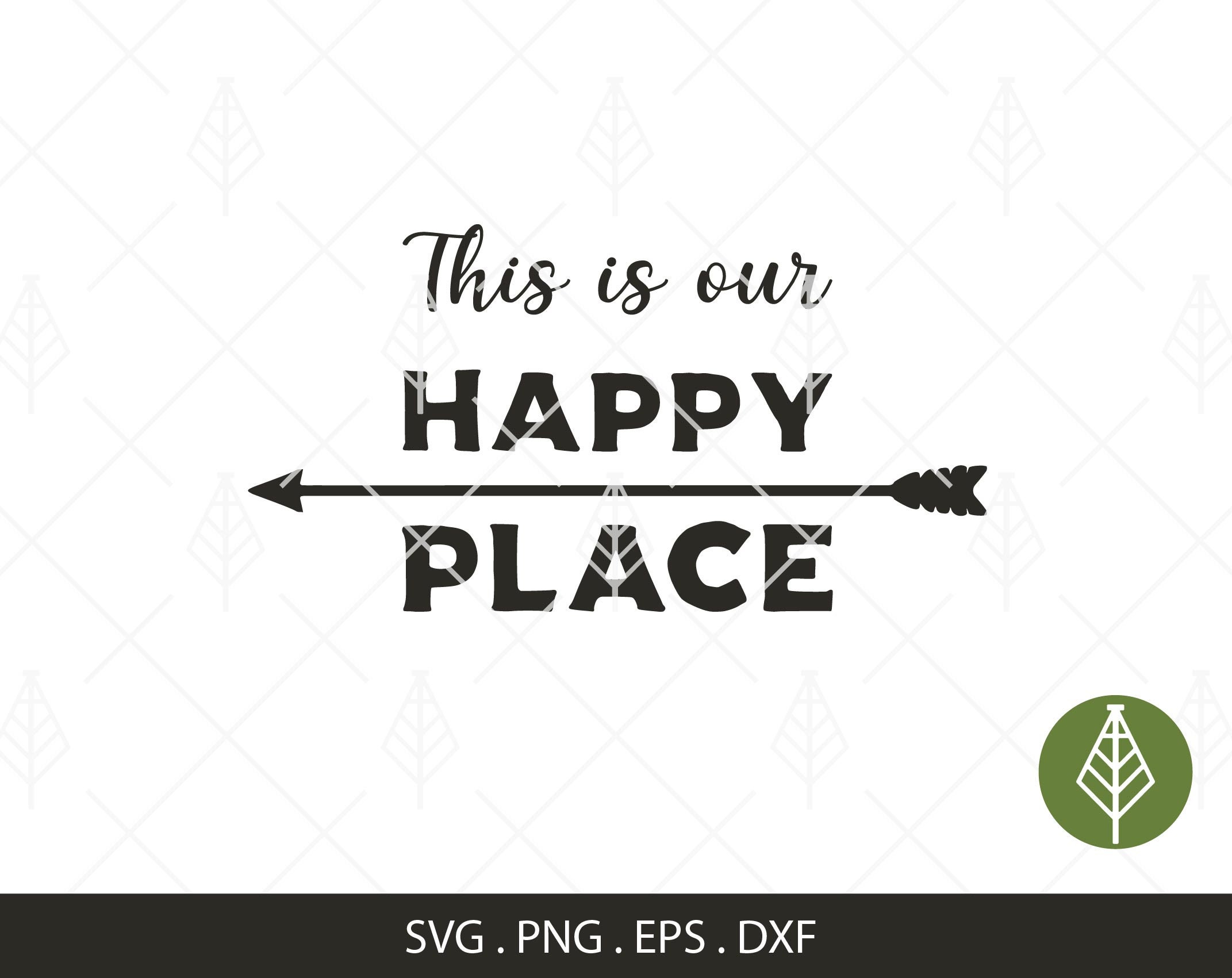 This is Our Happy Place SVG, Family Door Sign Idea, Arrow Graphic ...