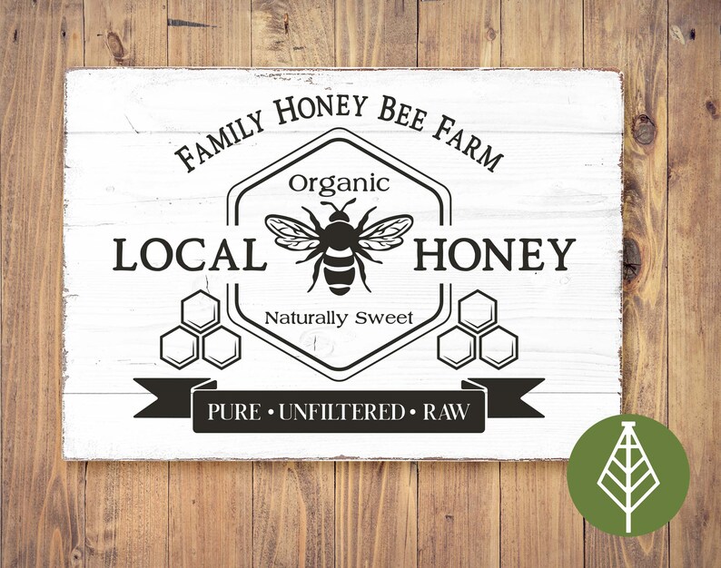 Local Honey SVG, Family Honey Bee Farm Sign Design, Bee Graphic ...