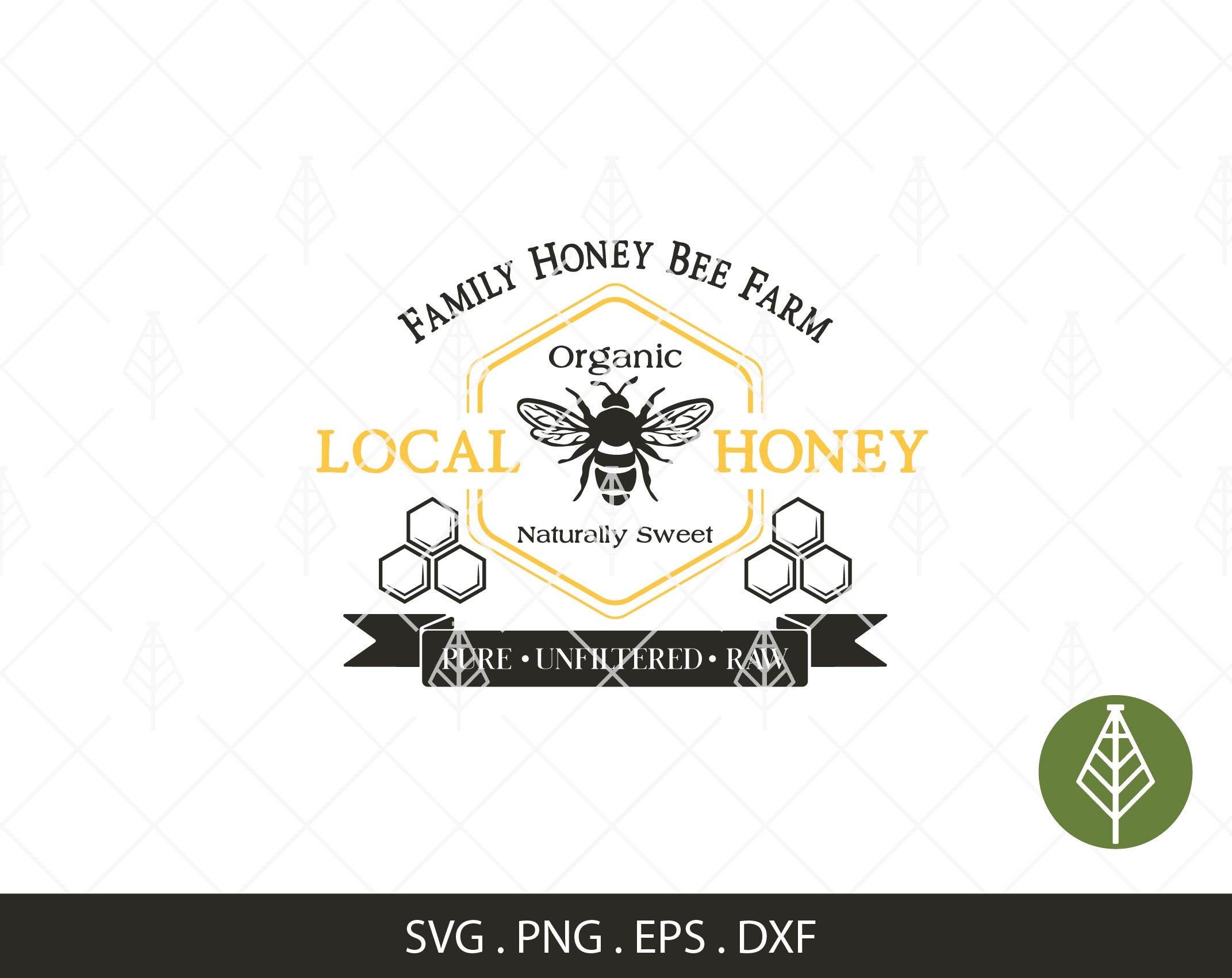 Local Honey SVG, Family Honey Bee Farm Sign Design, Bee Graphic ...
