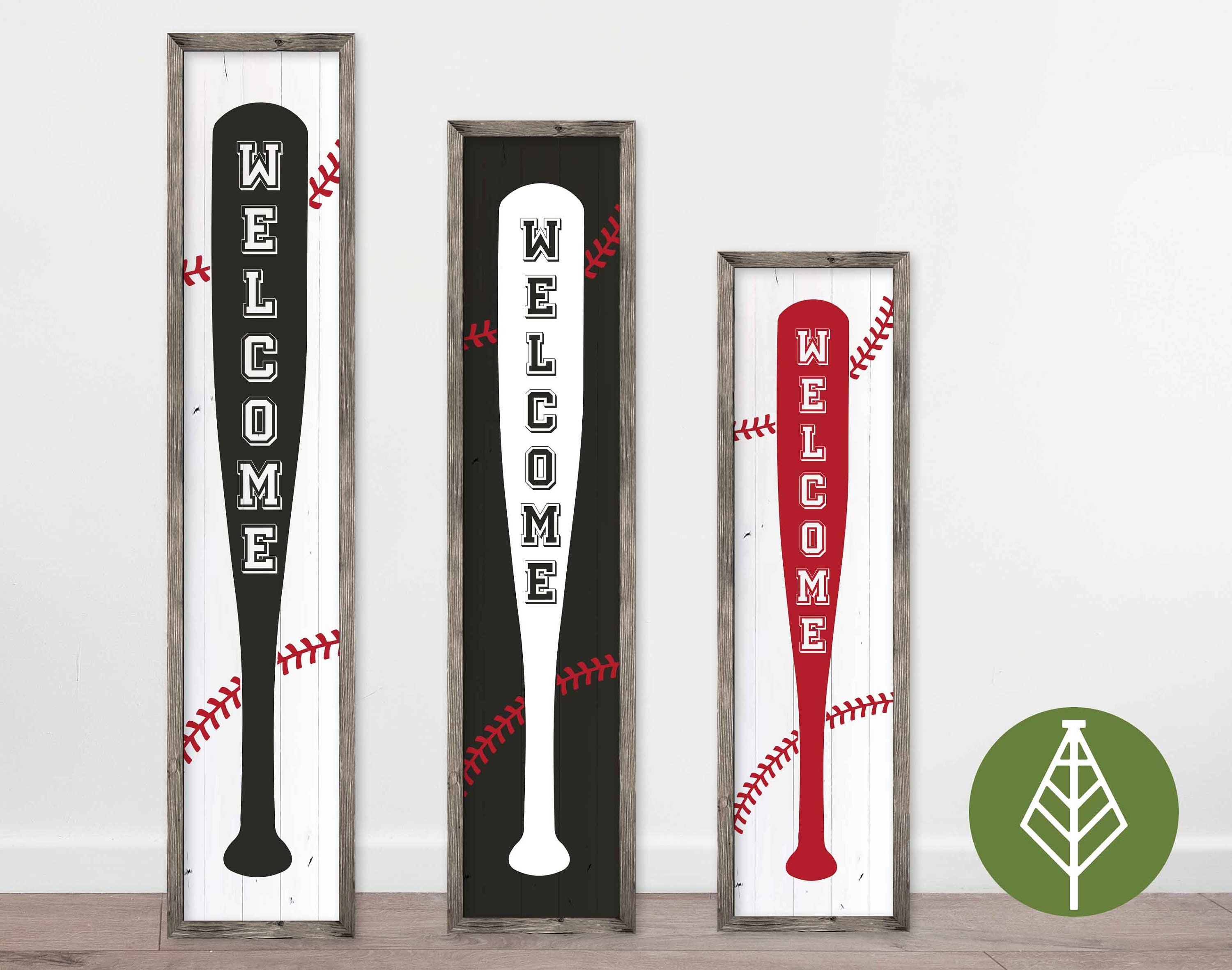Welcome Baseball SVG, Baseball Vertical Cricut File for Porch Sign ...