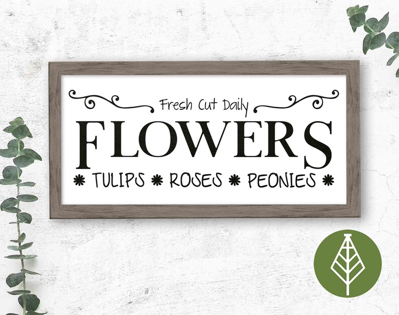 Fresh Cut Daily Flowers SVG. Farm Fresh Flowers Sign Flower | Etsy