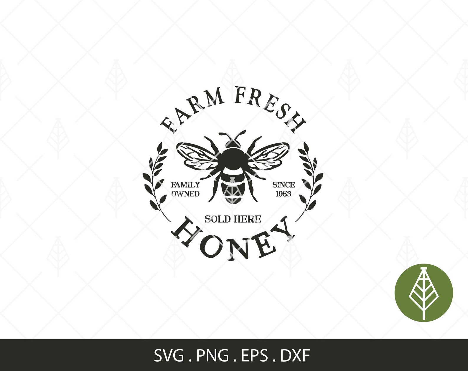 Farm Fresh Honey SVG Family Owned Bee Farm Sign Design Bee - Etsy