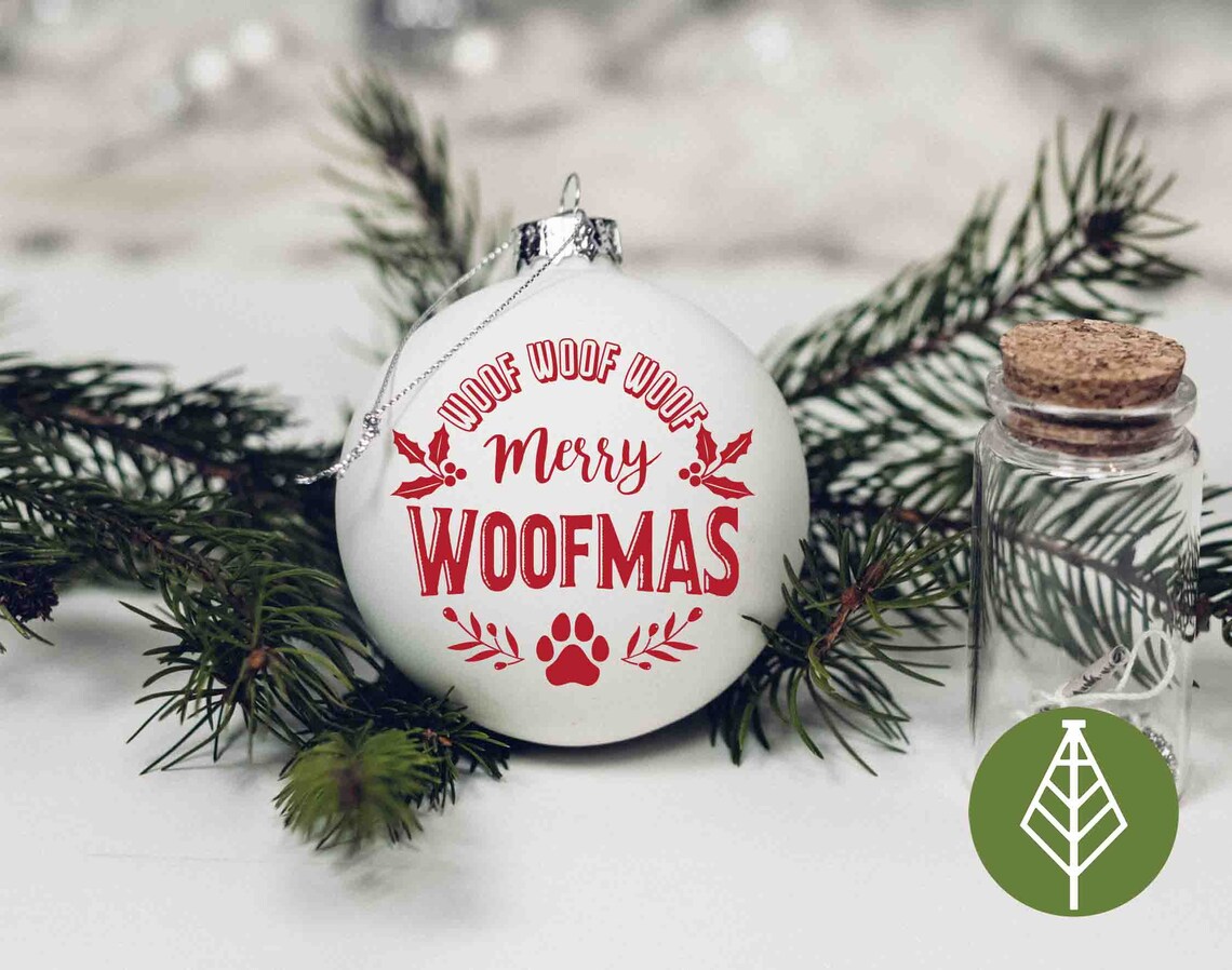 Merry Woofmas SVG, Pet Christmas Sign, Dog Paw Graphic, Holiday ...