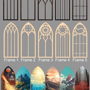 Bookshelf Fantasy Windows, Book Nook, Bookshelf Insert, Changeable ...