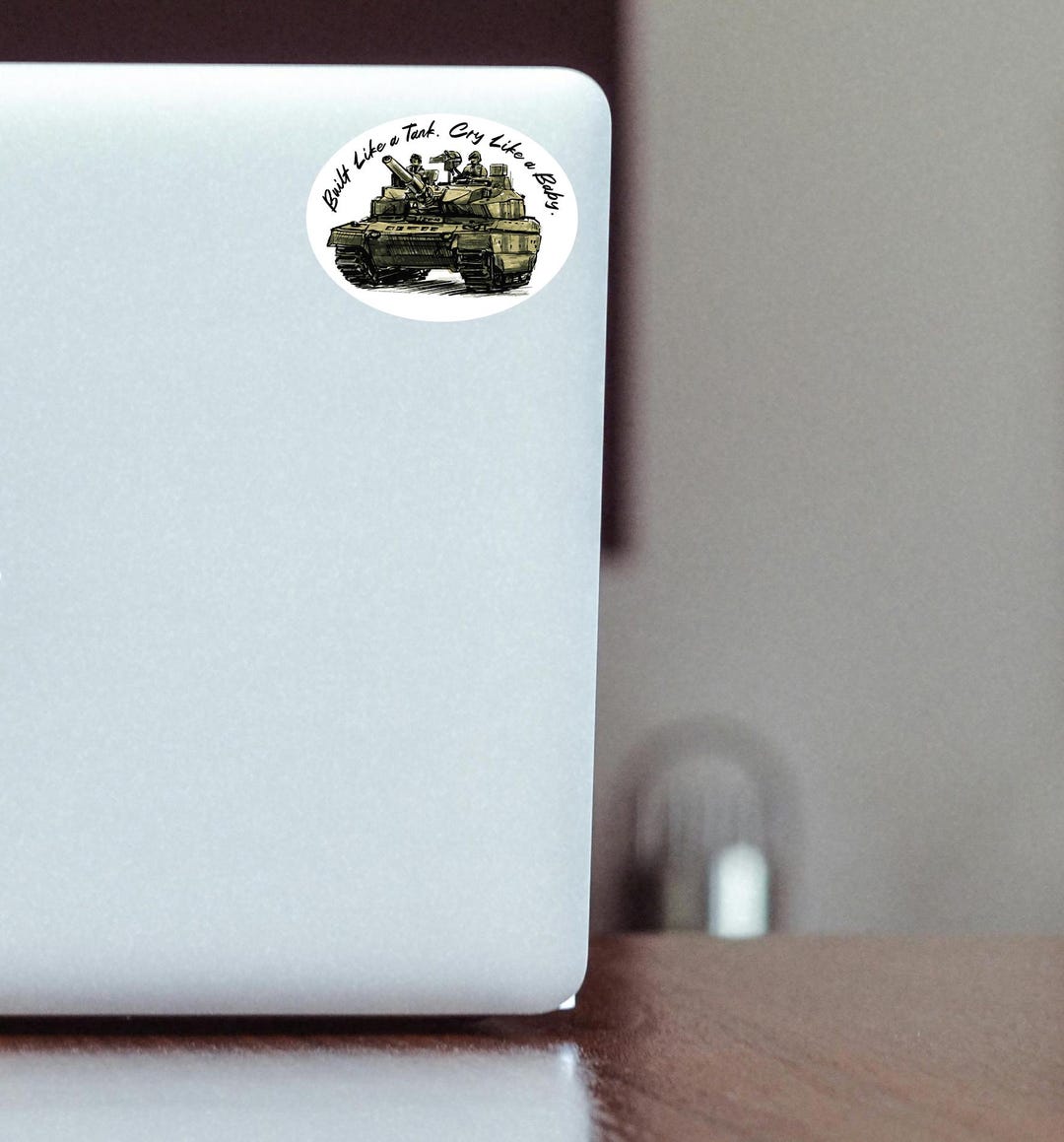 Built Like A Tank, Cry Like A Baby, Vinyl Sticker - Cute Sticker, Funny ...