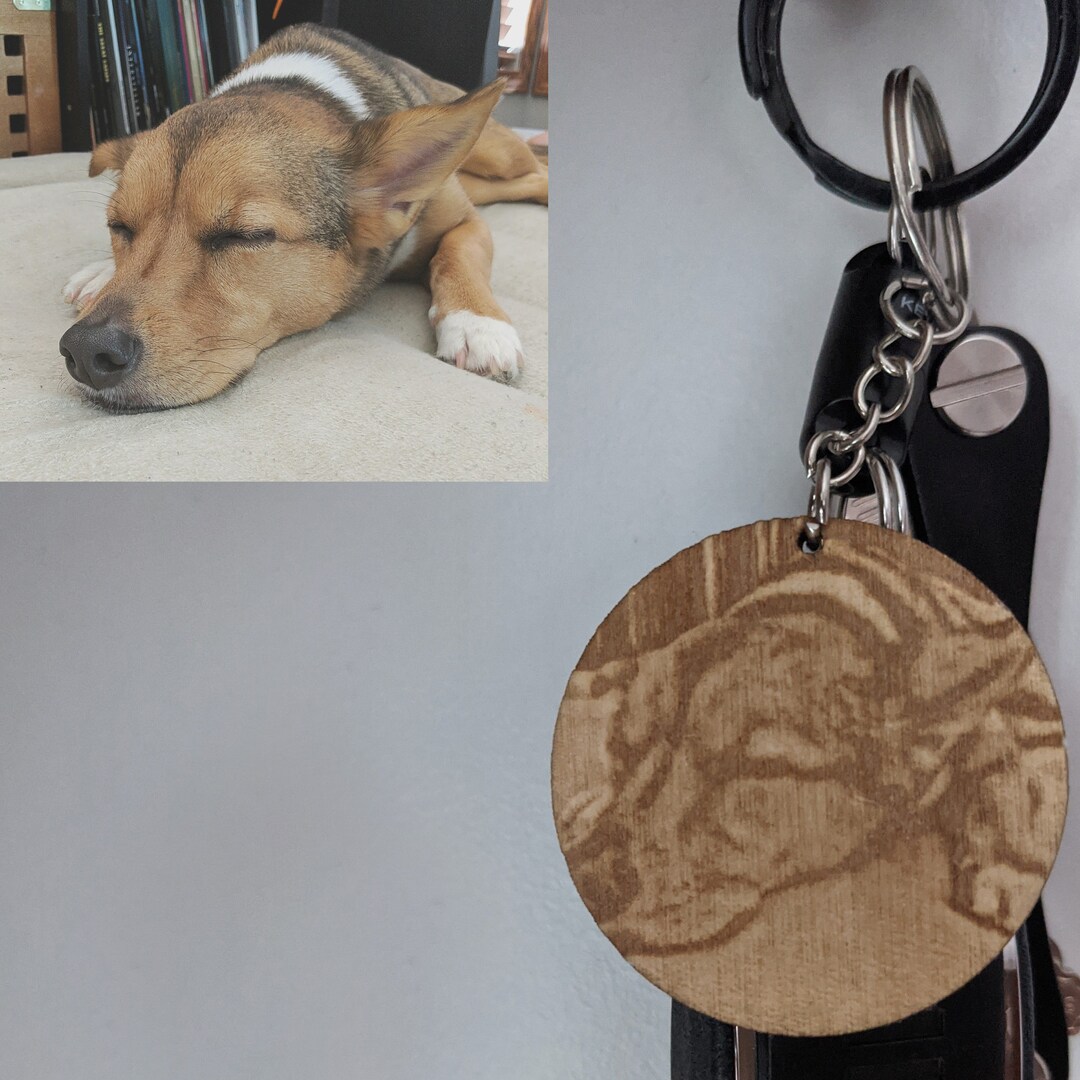 Custom Laser Burn Photo Keychain Personalized Engraved Keychain Picture ...