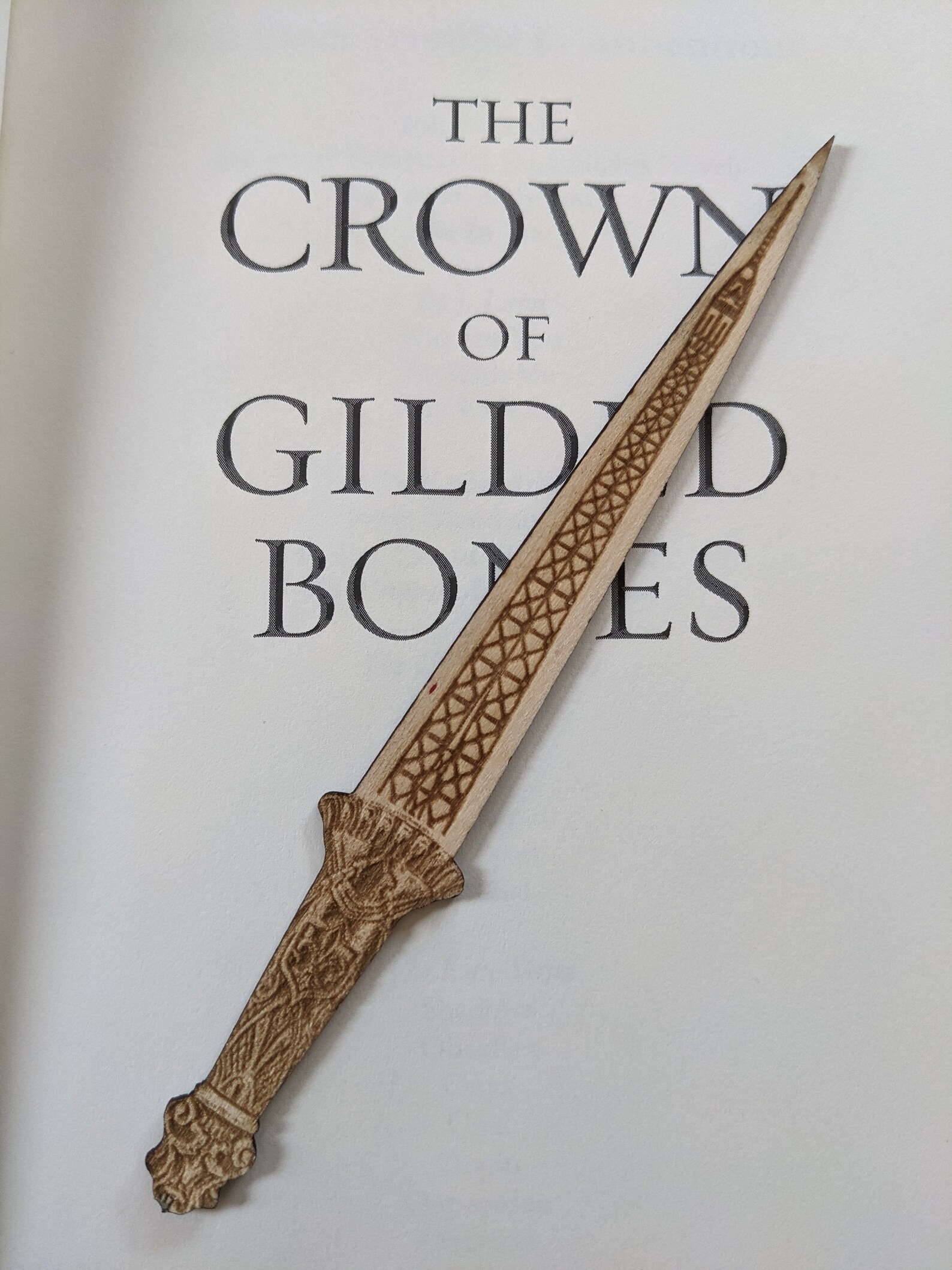 Wooden Dagger Bookmark Laser Engraved From Blood and Ash | Etsy