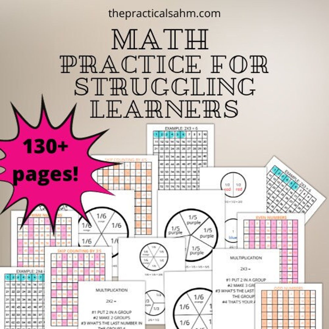 Dyscalculia Math Practice Activities for Dyslexia and Struggling ...